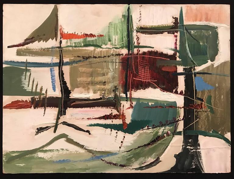 Derrick Latimer Sayer - 1970's British Abstract Oil Painting - Listed ...