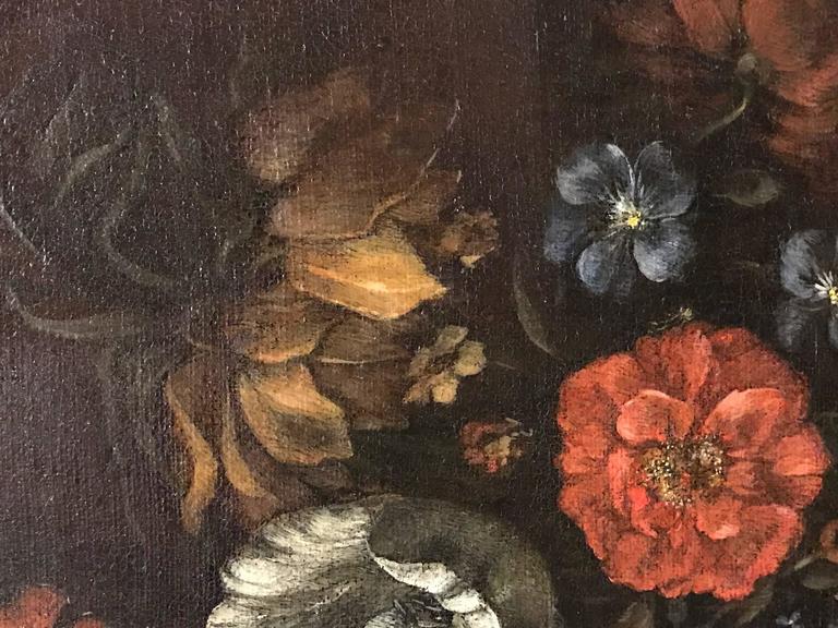 Unknown - 17th Century Flemish Baroque Old Master Flower Oil Painting ...