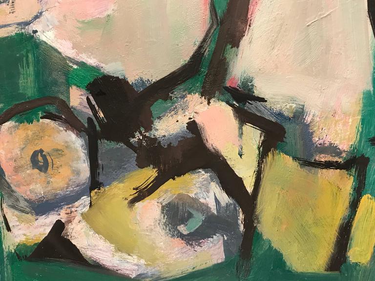 Yvette Dubois Habasque - French Expressionist Abstract Portrait Oil ...