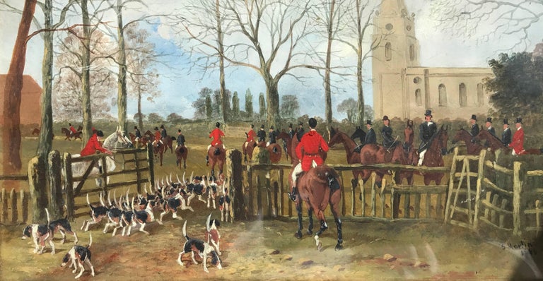 Sylvester Martin - Set of 4 Victorian Hunting Scene Oil Paintings at ...