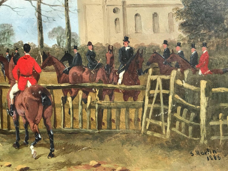 Sylvester Martin - Set of 4 Victorian Hunting Scene Oil Paintings at ...
