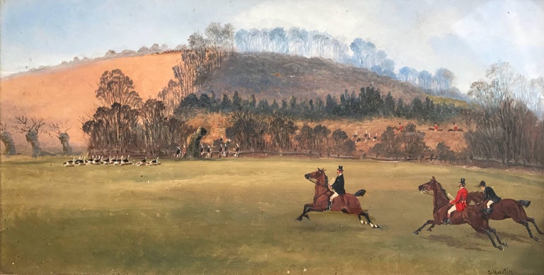 Sylvester Martin - Set of 4 Victorian Hunting Scene Oil Paintings at ...