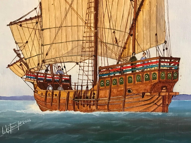 Louis Letouche - The Matthew Ship of John Cabot, Fine Marine Portrait ...