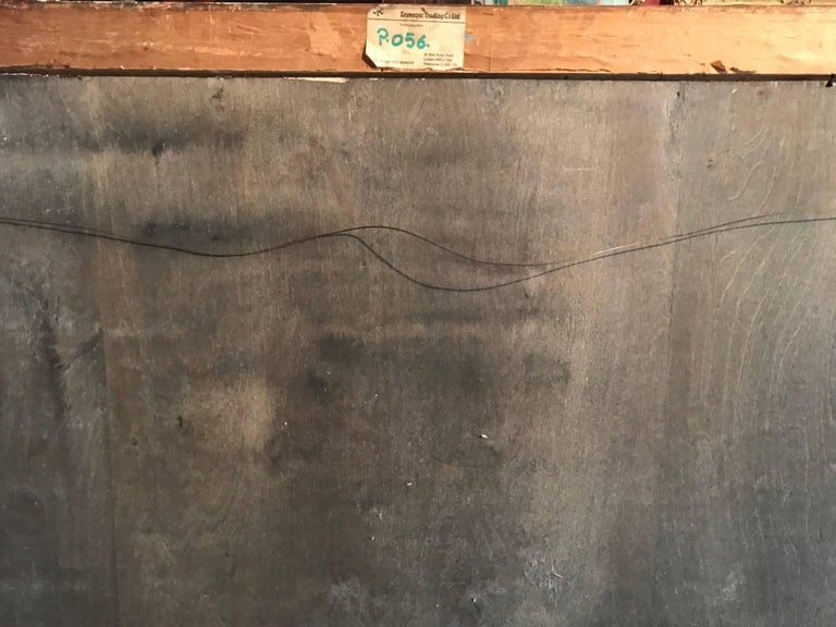 Unknown - Antique English Primitive Hunting Scene Oil Painting at 1stDibs