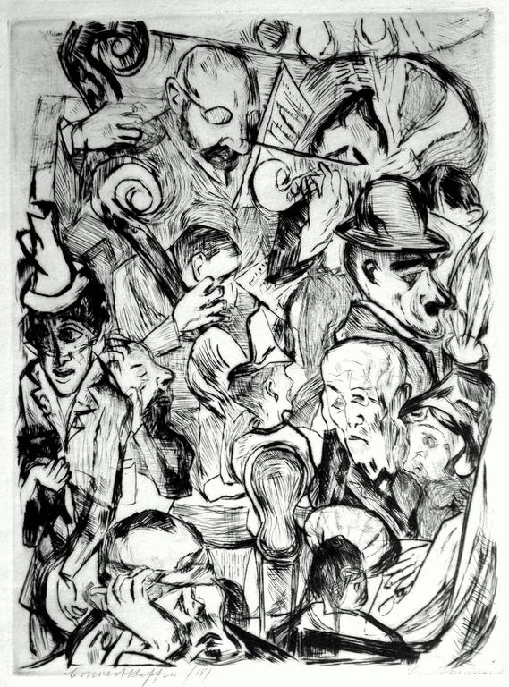 Max Beckmann - Der Kriegssausbruch (Declaration of War), Print at 1stdibs