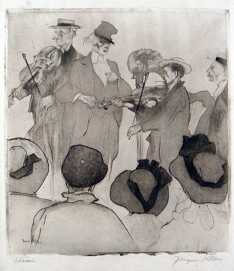 Jacques Villon - Le Concert sur la Plage (Musicians on the Beach) For ...