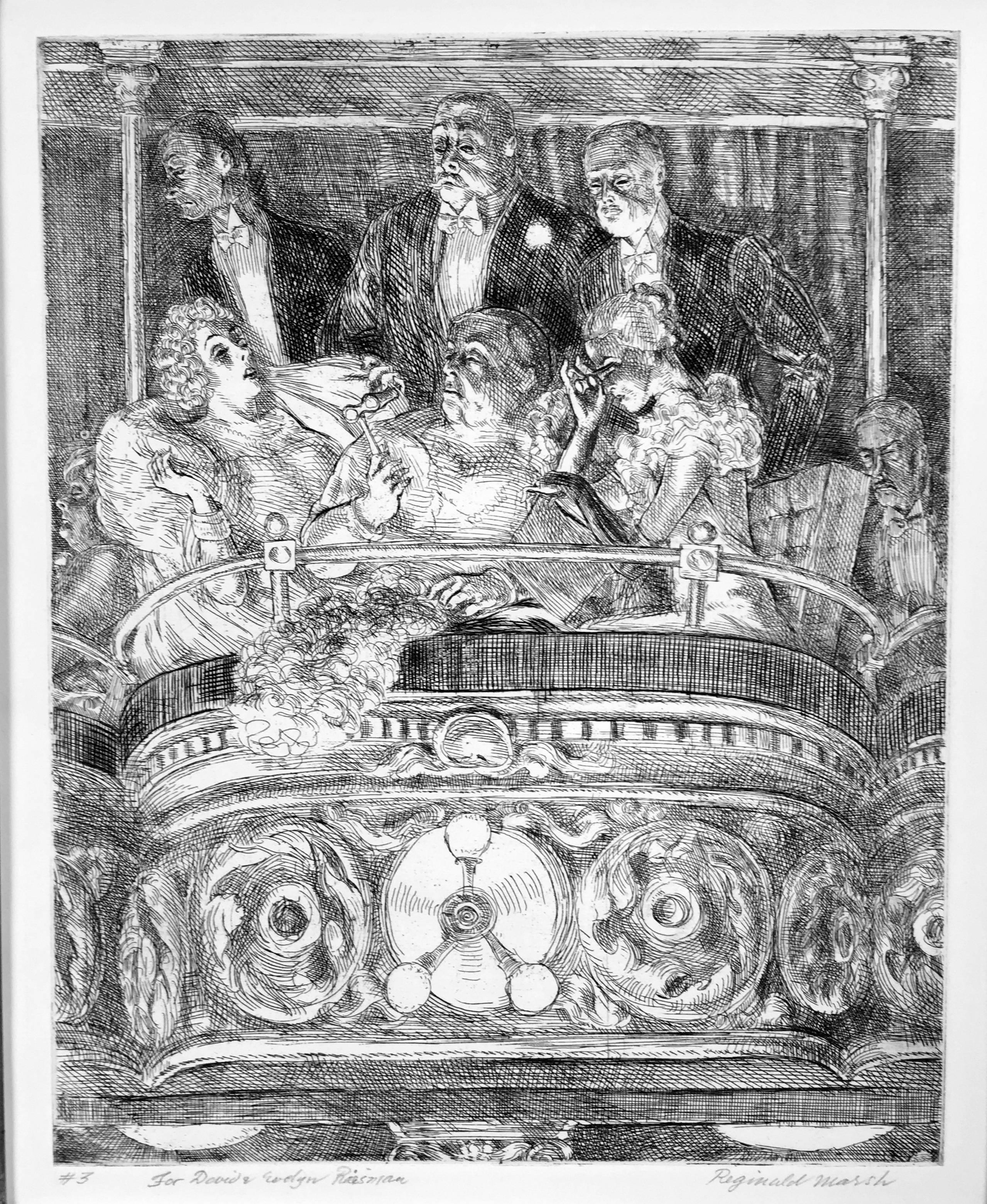 Reginald Marsh - Box at the Metropolitan at 1stDibs | reginald marsh prints