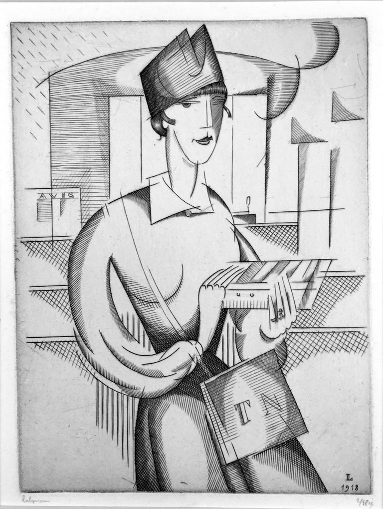 Jean-Emile Laboureur - La Receveuse For Sale at 1stDibs