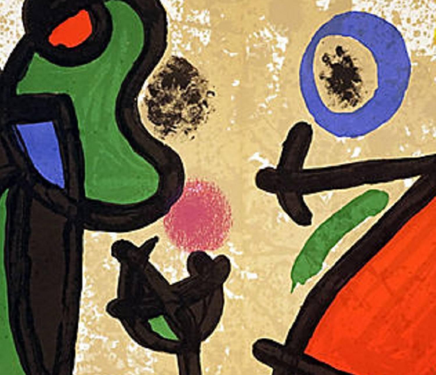 Joan Miró - Double Page from "Derriere Le Miroir" at 1stDibs