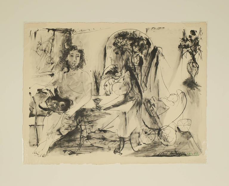 Pablo Picasso - Young Fawn, Woman and Child at 1stDibs