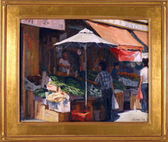 Felix Janse - Evening Rain in Paris, Painting For Sale at 1stdibs