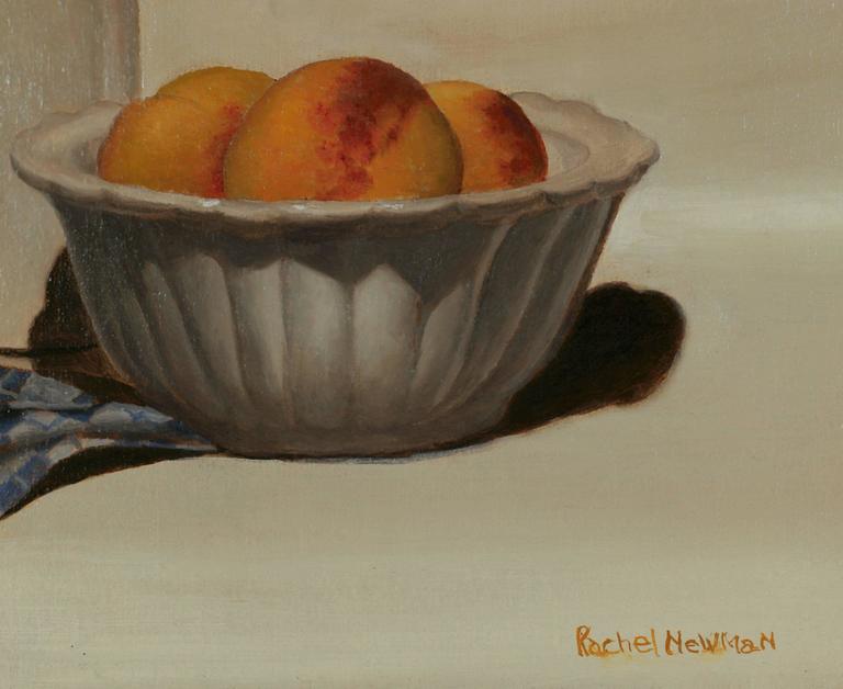Rachel Newman - Still Life with Peaches in Ironstone Bowl at 1stDibs