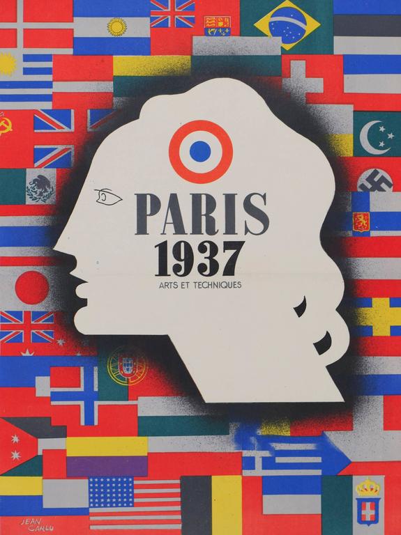 Jean Carlu - 1937 Jean Carlu Paris Exposition Poster For Sale at 1stDibs