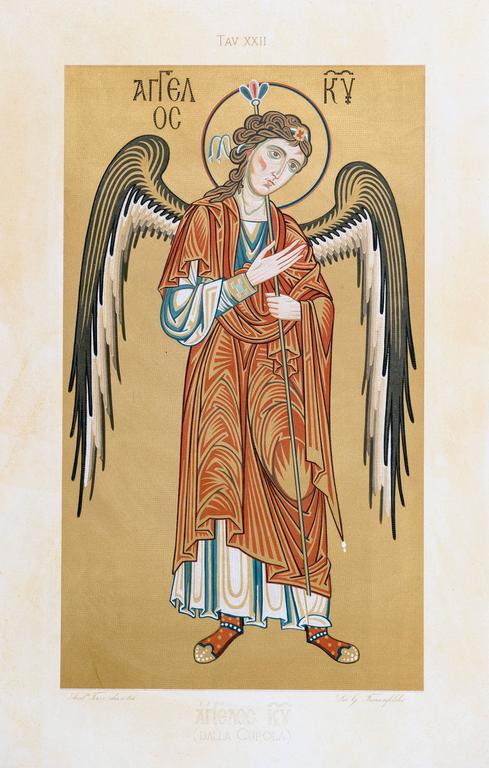 Unknown - Byzantine Mosaic Angel Litho at 1stDibs