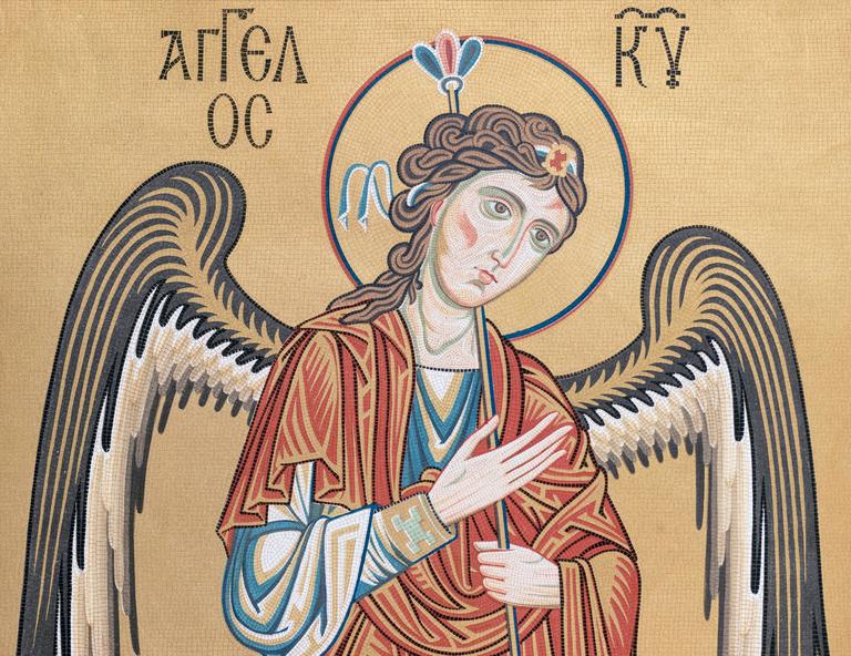Unknown - Byzantine Mosaic Angel Litho at 1stDibs