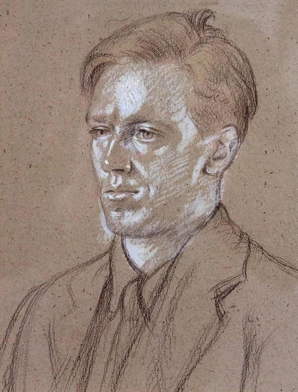 Sir William Rothenstein - Portrait of Cecil Day Lewis For Sale at 1stDibs
