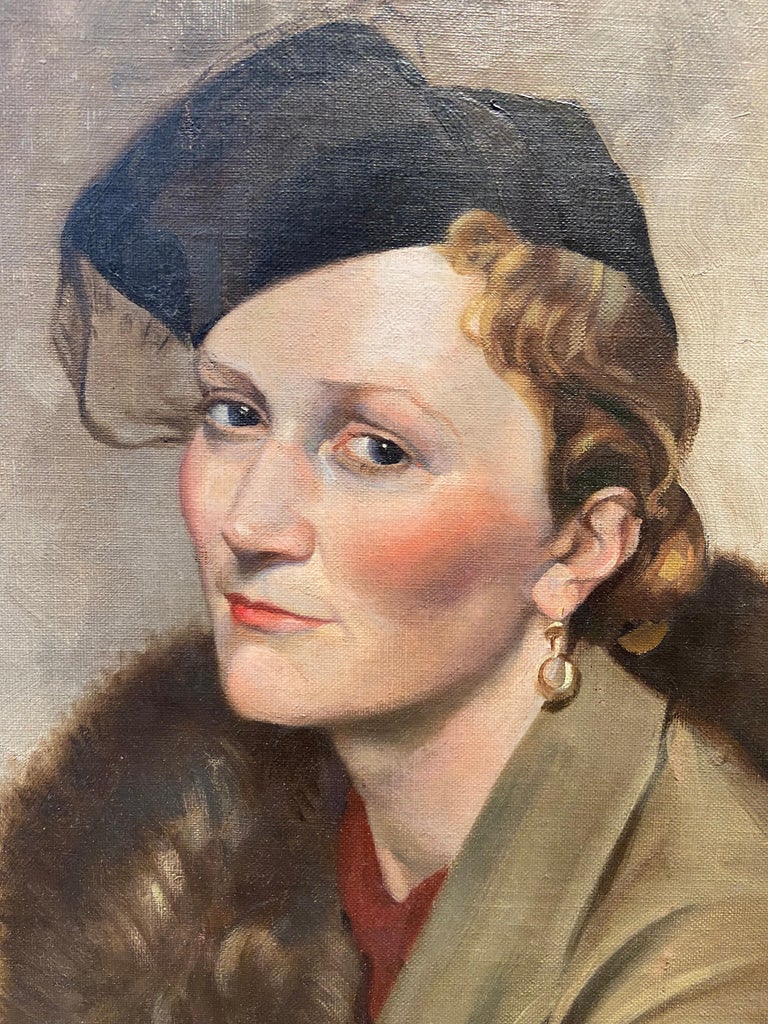 John Howard Hale - Portrait of Nancy Wellburn, Original 20th Century ...