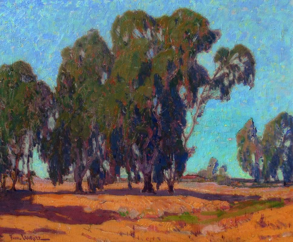 Paul Lauritz - “Southland Trees” Early California painting circa mid ...