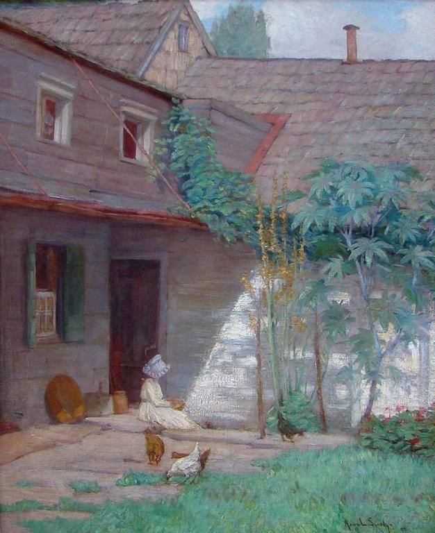 Anna Lee Stacey - Anna Lee Stacey “Courtyard Scene 1899” Early American ...