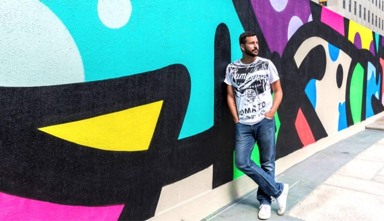 JM Rizzi - RM Rizzi, Silver on Black, abstract expressionist acrylic ...