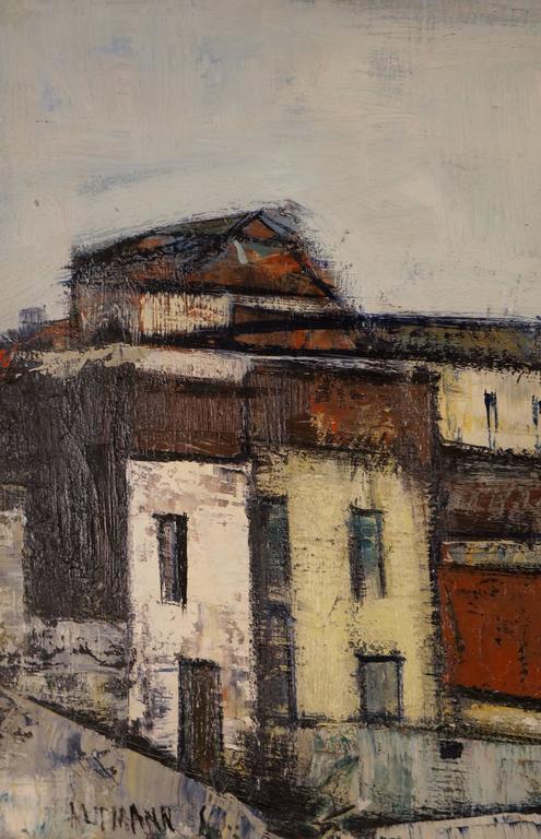 Gérard Altmann - Small Town, 1950-60 - oil paint, 61x76 cm, framed For ...