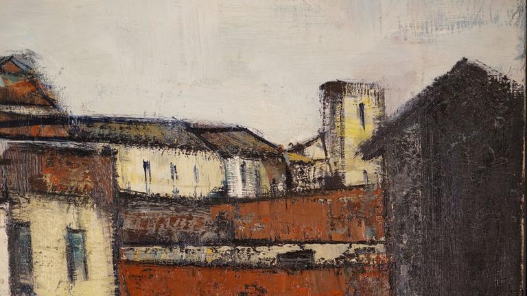 Gérard Altmann - Small Town, 1950-60 - oil paint, 61x76 cm, framed For ...