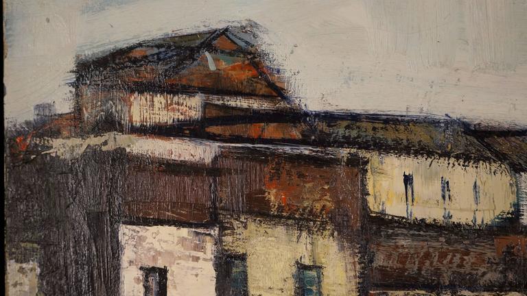 Gérard Altmann - Small Town, 1950-60 - oil paint, 61x76 cm, framed For ...