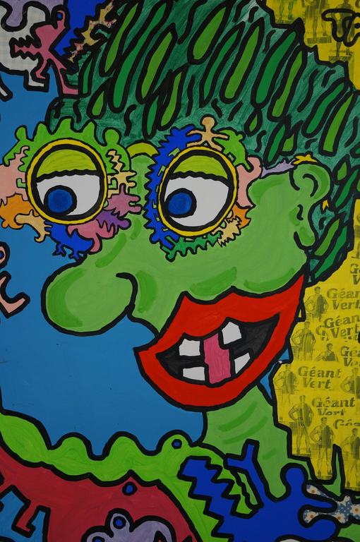 TAF - Green TAF, 1995 - oil paint, 129x96 cm, framed For Sale at 1stDibs