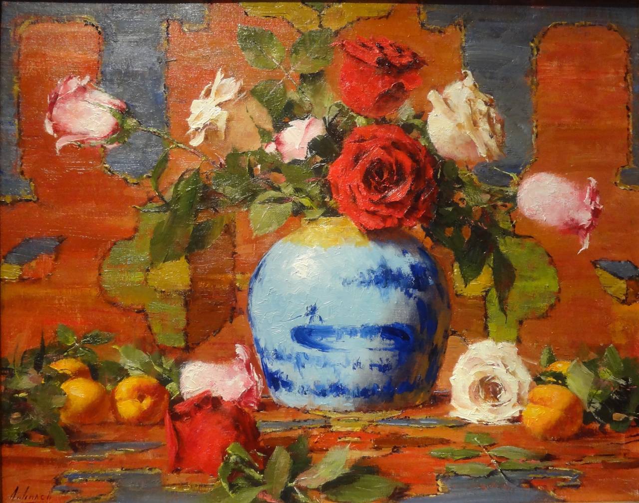 Robert Johnson - Roses and Apricots For Sale at 1stDibs