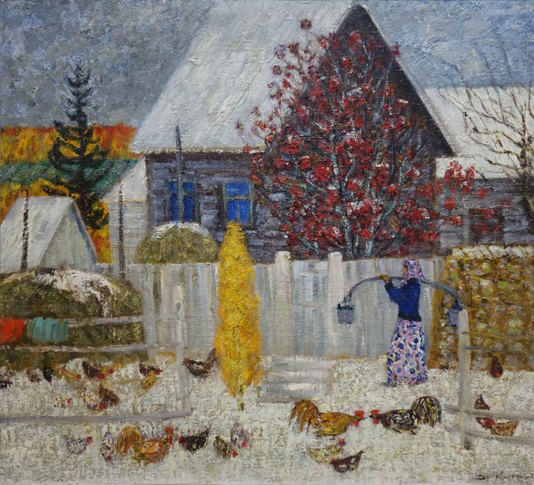 Dmitrij Kosmin - "Autumn in the Ural Mountains" Oil cm. 99 x 88 1978 ...