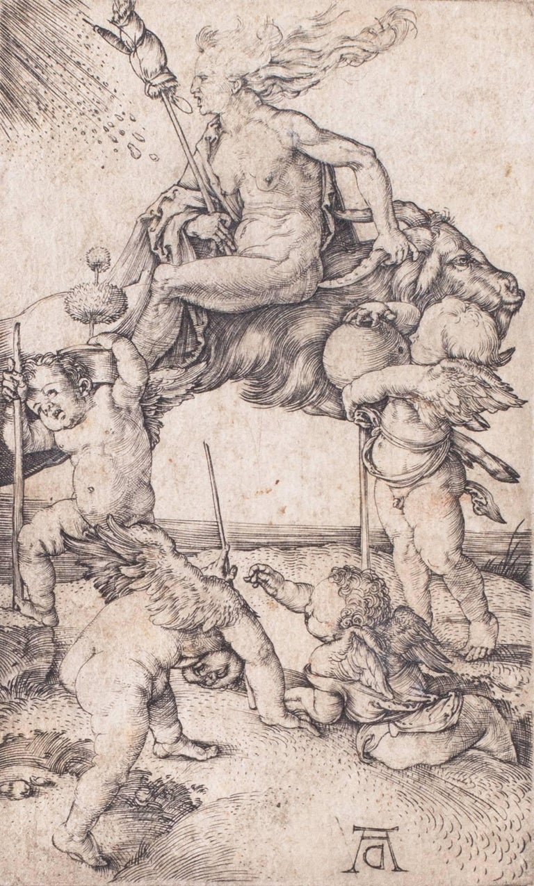 Albrecht Dürer - Witch riding backwards on a goat at 1stDibs | witch ...