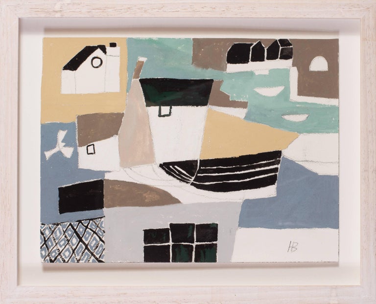 Heather Bray - Abstracted Cornish Village at 1stDibs | heather bray artist