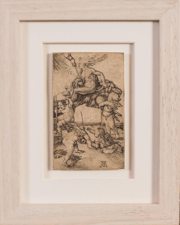 Albrecht Dürer - Witch riding backwards on a goat at 1stDibs