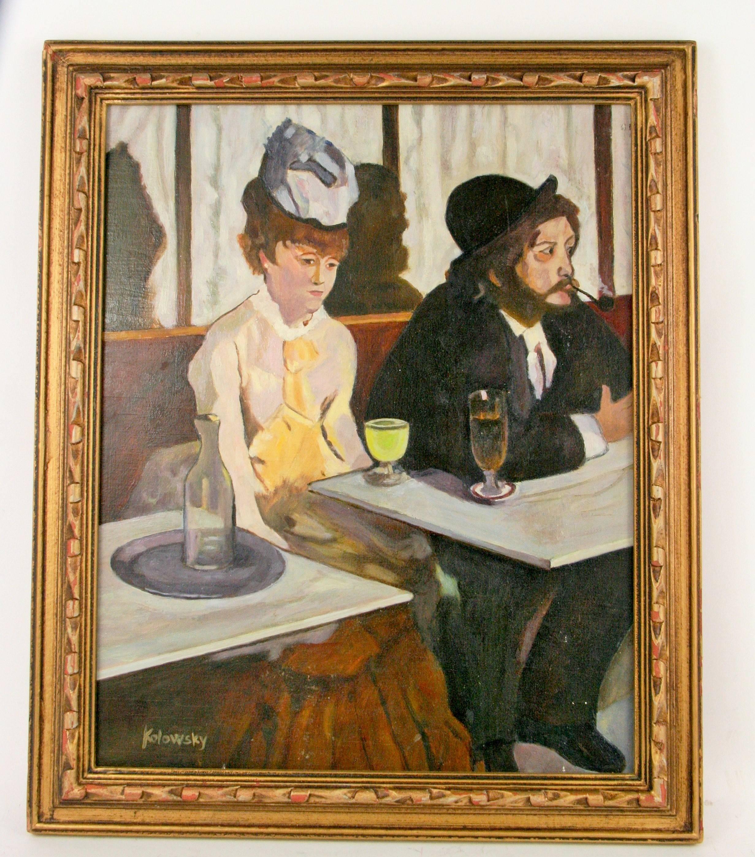 Unknown - Paris Cafe Scene Impressionist Painting at 1stDibs ...