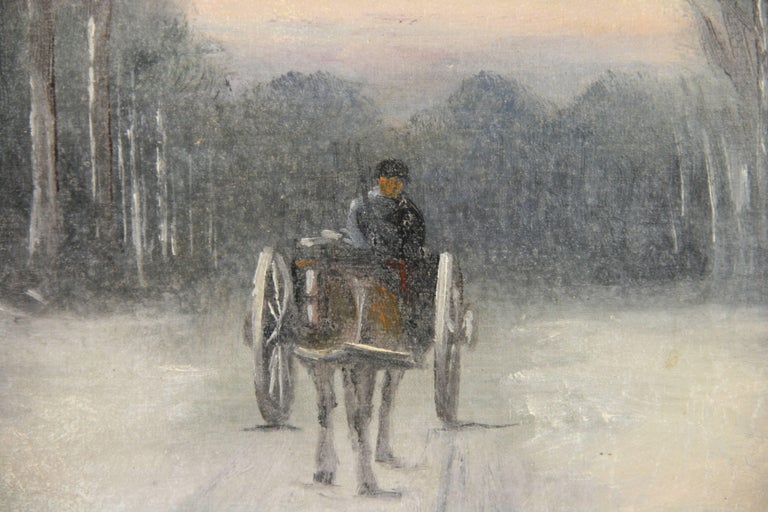 Unknown - Impressionist Dutch Winter Scene Landscape Painting For Sale ...