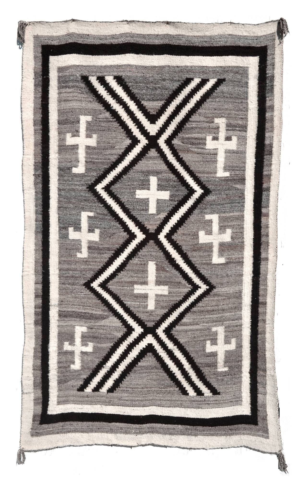 Unknown - Navajo Rug with Spider Woman Cross and Whirling Logs at 1stDibs