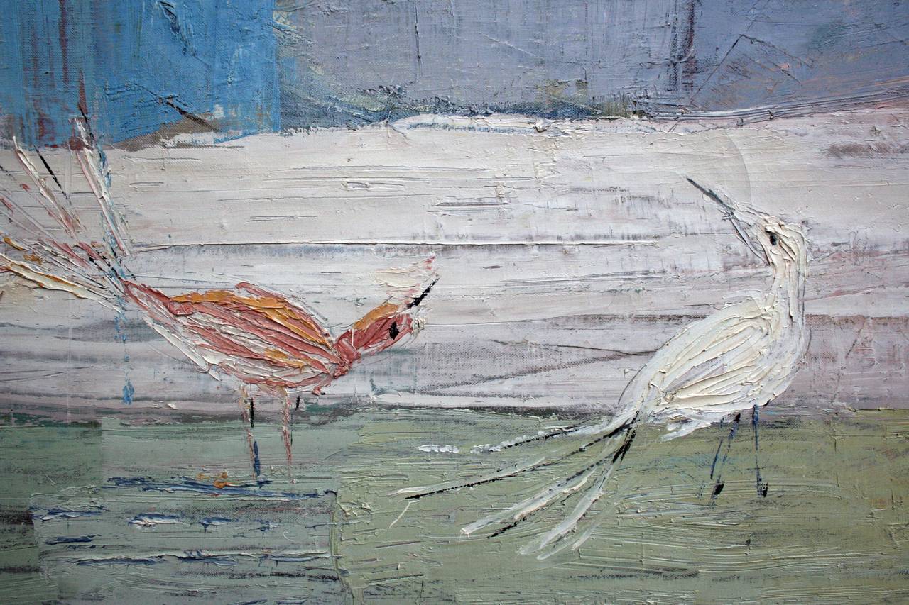 Francisco (Paco) Ferro - Three Birds Serenading the Moon at 1stDibs