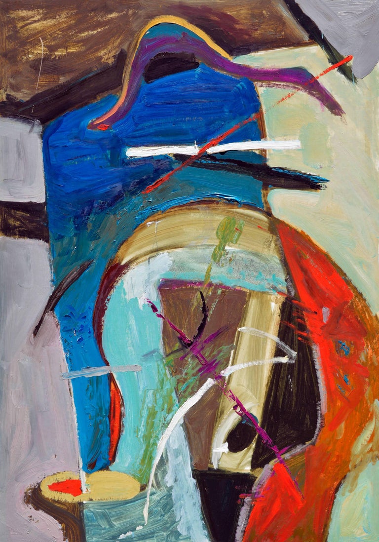 Les Anderson - Blue and Cyan Abstract at 1stDibs