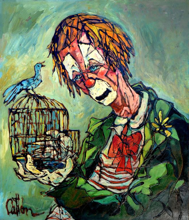 Pierre Catton - Singing Bluebird at 1stDibs | pierre catton clown