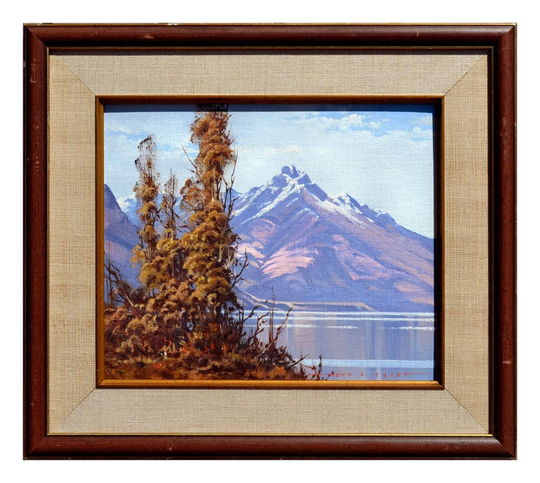 Alan D. Cooke - Paysage de montagnes violettes en vente sur 1stDibs