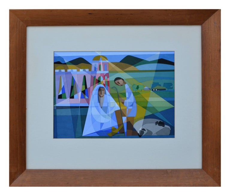 Unknown - Mid Century Modern Cubist Multi-Color Nativity Scene at ...