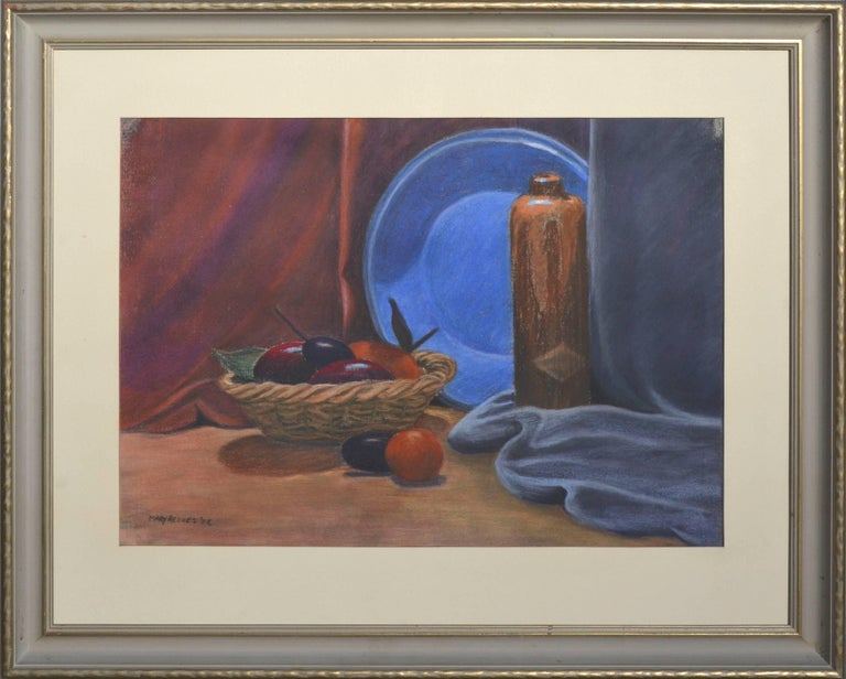 Mary Reeves - Mid Century Modern Fruit Basket with Plate Still-Life For ...