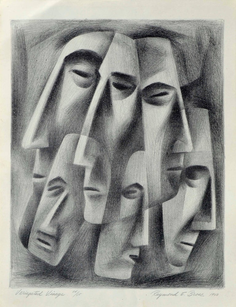 Raymond Edwin Brose - Faces Abstract at 1stDibs