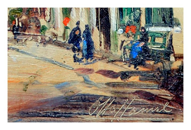 Otto Hamel - Early 20th Century Swiss Alps Village Landscape For Sale ...