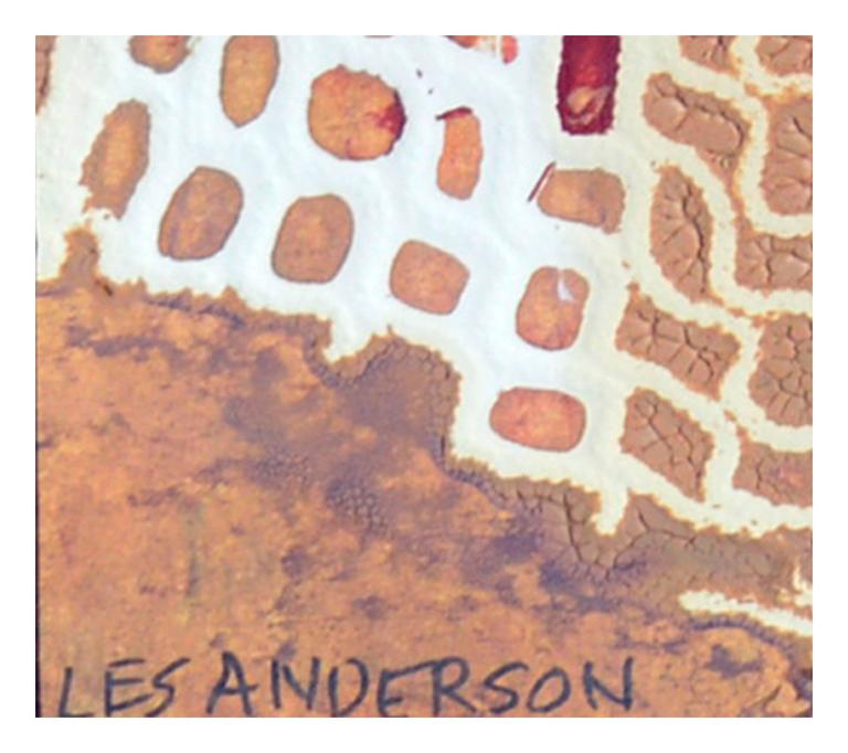 Les Anderson - Red and Brown Mesh Abstract For Sale at 1stDibs