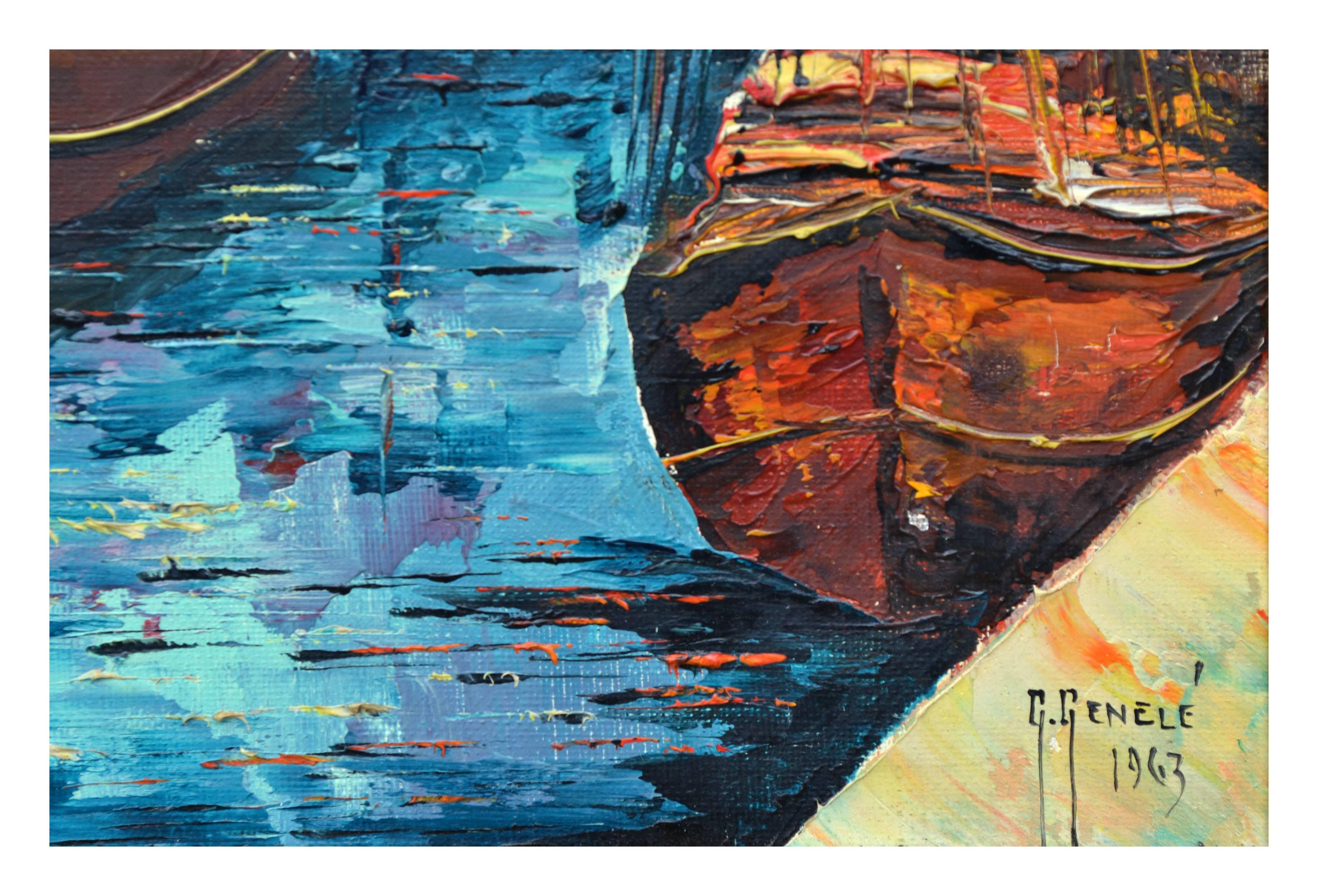 Georges Genele - Boats, Brittany Harbor at 1stDibs | genele, grnele