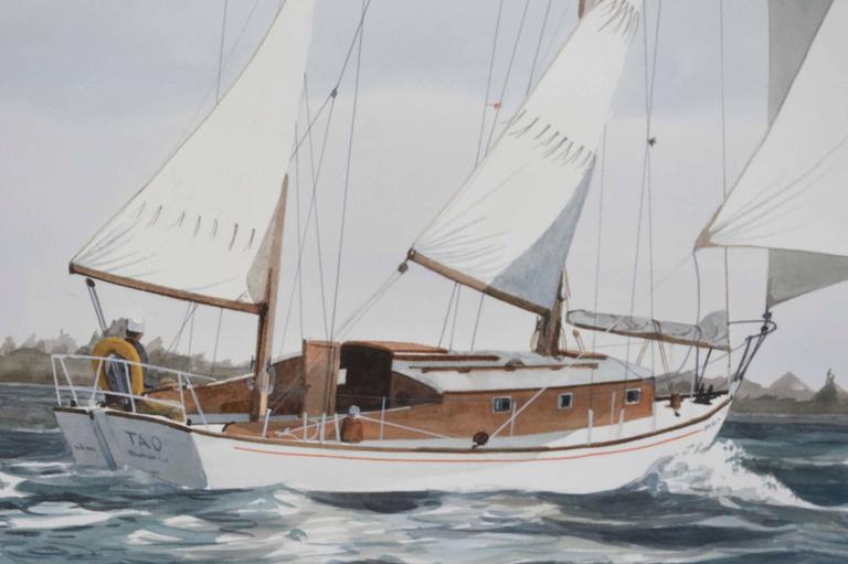 James Drake Iams - Chesapeake Bay Sailboat Seascape at 1stDibs | james iams