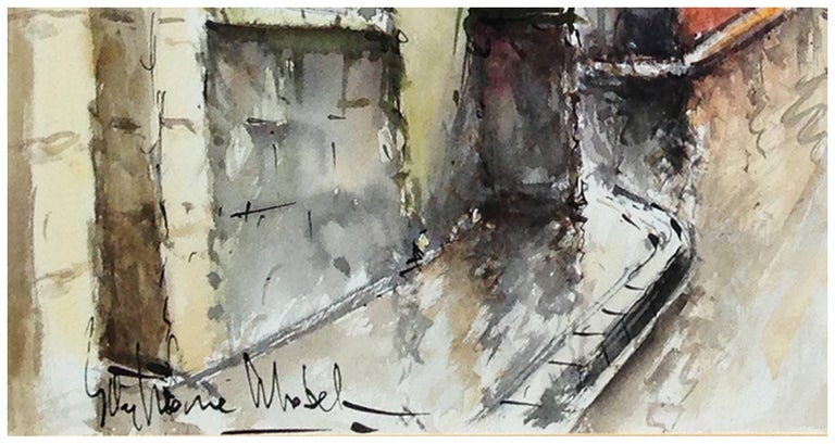 Stephane Wrobel - Mid Century Montmartre Paris Figurative Landscape For ...