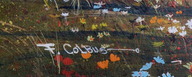 Frederick Colbus - Countryside Barn with Wildflowers Landscape For Sale ...