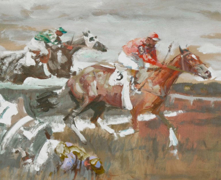 Benton Clark - The Steeple Chase figurative For Sale at 1stDibs